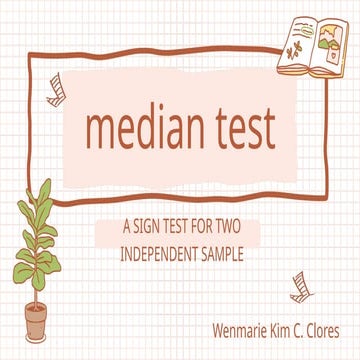 median test.pptx presentation........... | PPTX