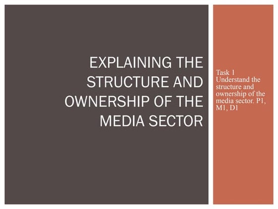 Ownership of the media industry | PPTX | Mergers and Acquisitions ...