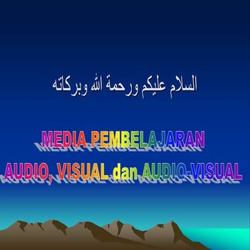 Media pembelajaran audio visual | PPTX