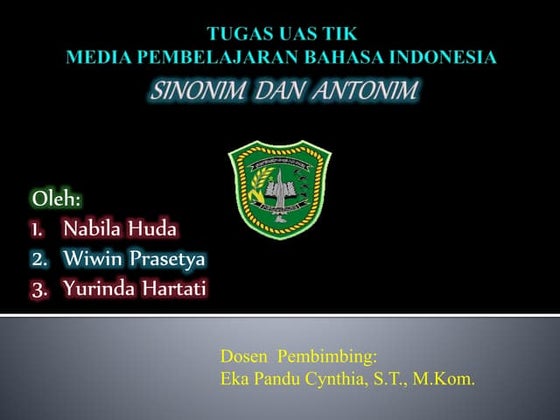 Materi sinonim dan antonim | PPTX