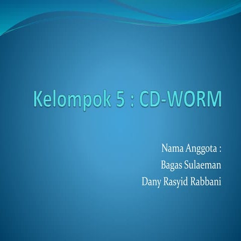 Media penyimpanan CD-WORM | PPT
