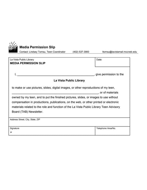 Media: permission slip | PDF