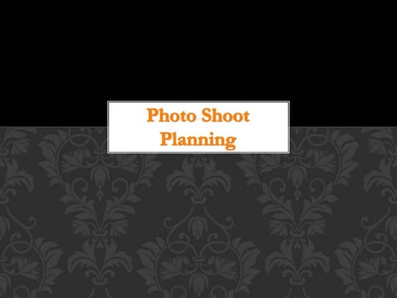 Photo shoot plan template | DOCX