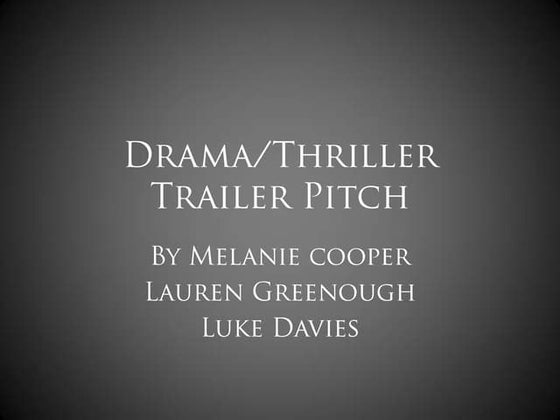 Trailer pitch | PPT