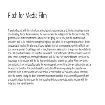 media pitch for coursework................. | PPT