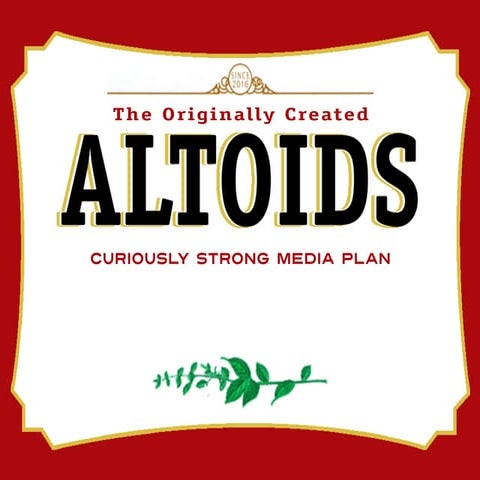 Altoids Media Plan | PPT