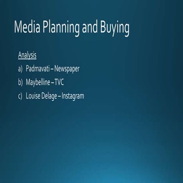 Media planning | PPTX