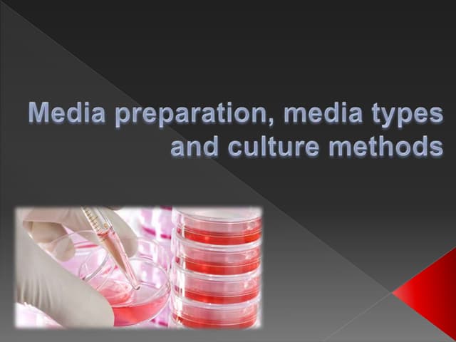 Preparation of media & sterilization technique | PDF
