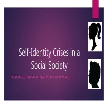 Self-Identity Crises in a Social Society | PPTX