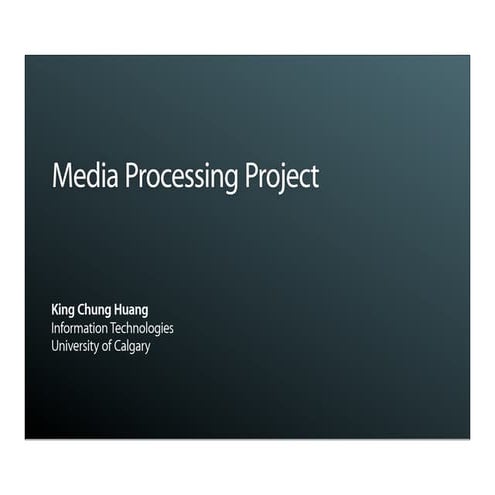 Media Processing Project | PDF
