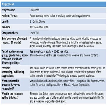 Media production brief | PPTX
