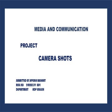 MEDIA PROJECT.pdf camera shots slidessss | PDF