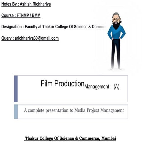 Media project management | PPTX | Video Production | Content Production