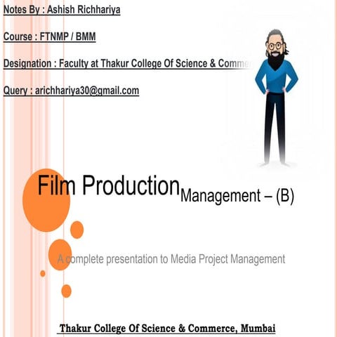 Media project management Part (B) | PPT