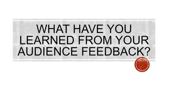 Rough Cut Feedback | PPT