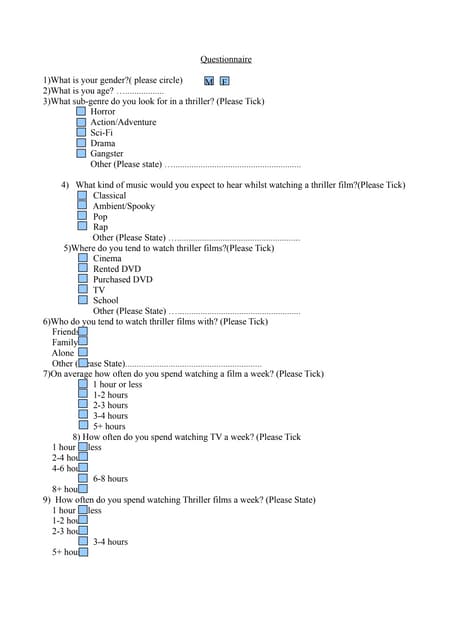9997514 tv drama-questionnaire | PDF