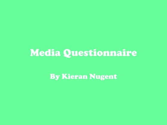 My questionnaire | PDF