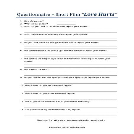 Media Evaluation - Open Questionnaire | PDF