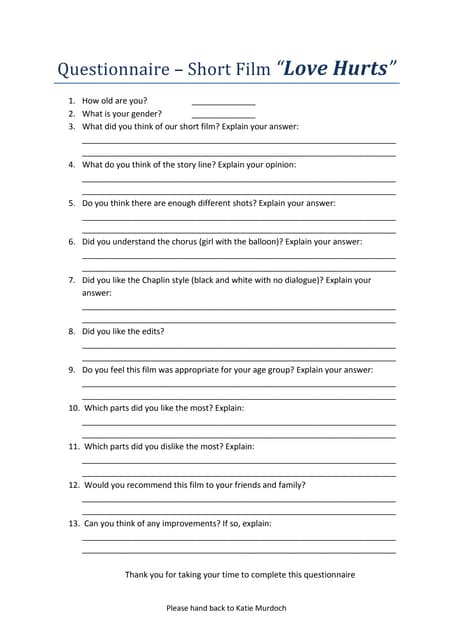 Dolly Questionnaire (open) | PDF