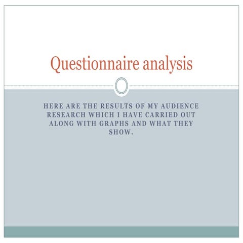 Questionnaire Analysis - Graphs | PPTX