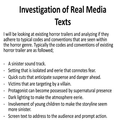Media real texts | PPTX