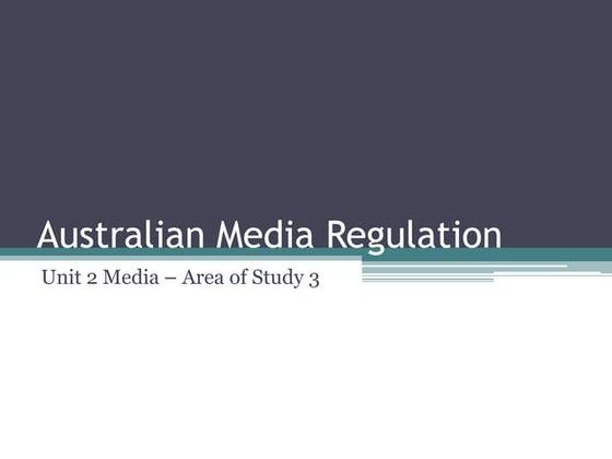 Contemporary media regulation | PDF