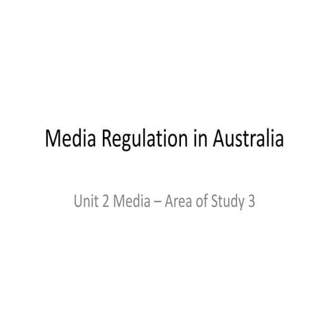 Media regulation 2 | PPT