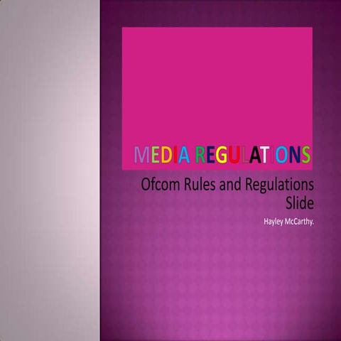 Media regulations | PPT