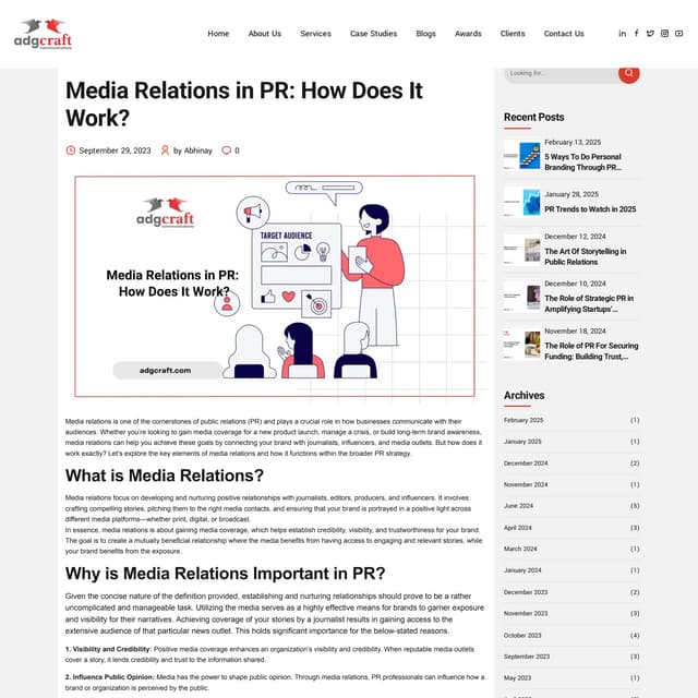 Media Relations in PR: How Does It Work? - 1 | PDF