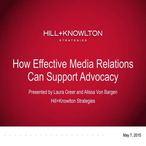 How to Engage the Media to Support Your Advocacy Activities | PPTX