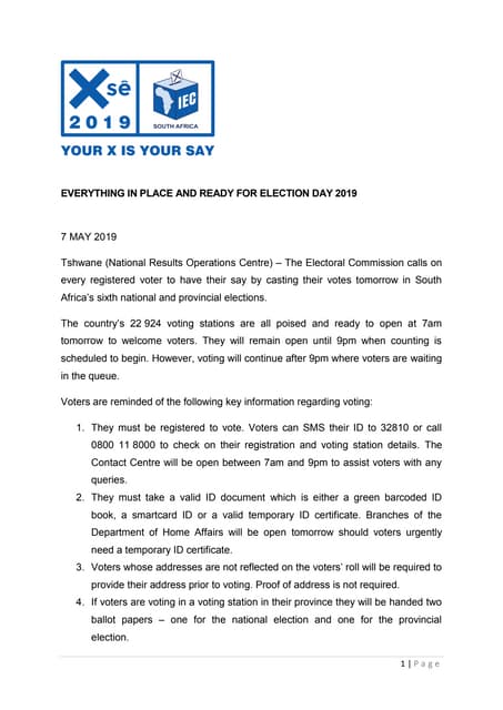 IEC Media Statement | PDF