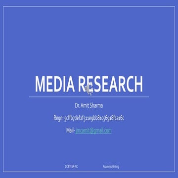Media research ppt | PPTX | Science