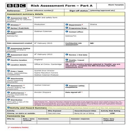 Media risk assessment(1) | DOC