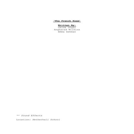 Media Script French Exam. | DOCX