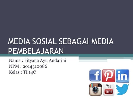 Pemanfaatan media sosial Sebagai Media Pembelajaran | PPTX