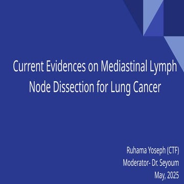 Current Evidences on Mediastinal Lymph Node Dissection for Lung Cancer ...