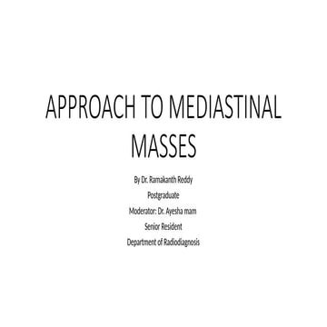 Comprehensive Radiological Approach to Mediastinal Masses Diagnosis and ...
