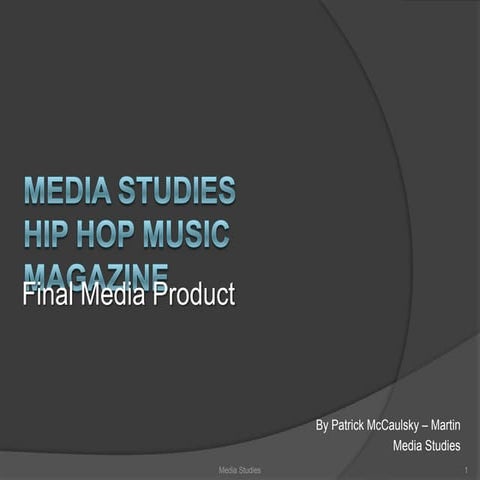 Media studies - final media product | PPTX