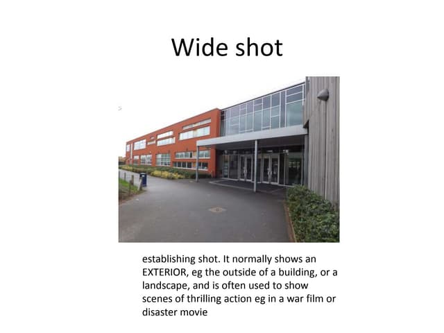 Types of camera shots, Media A-level | PPTX | Photography | Arts and Crafts