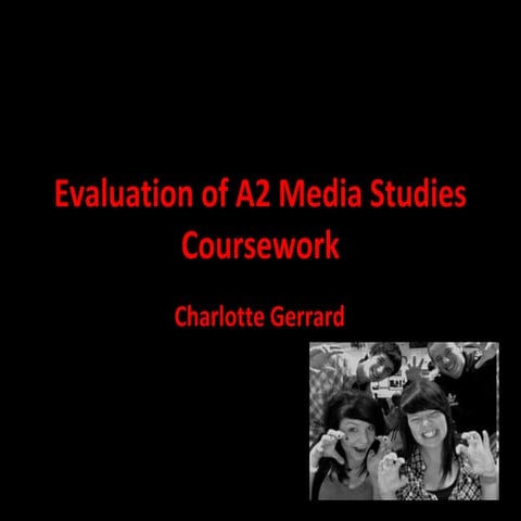 Media studies coursework evaluation | PPT