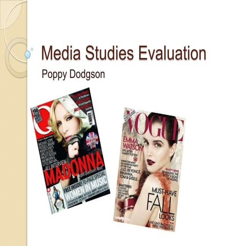 Analysis of Magazine Double Page Spreads | PPTX