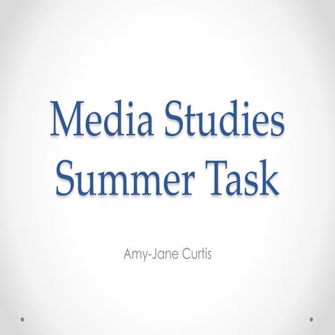 Media studies homework | PPT