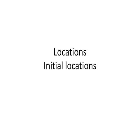 Media Studies Inital Location | PPTX