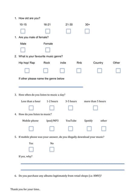 Questionnaire | PDF