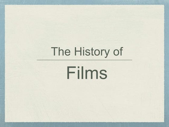 History of film timeline | PPT