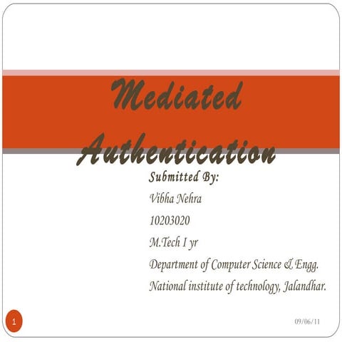 Mediated+authentication | PPT