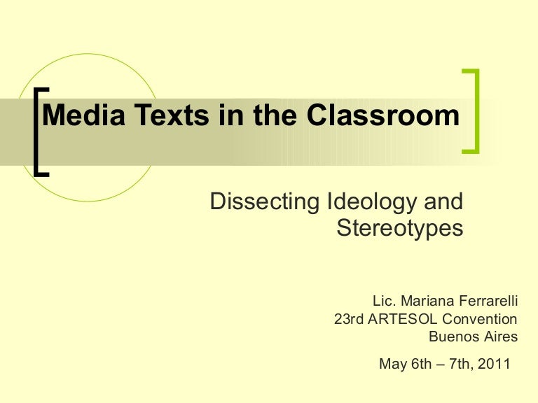 Media texts in the classroom