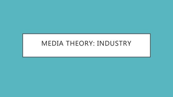 Convergence in the film industry | PPT