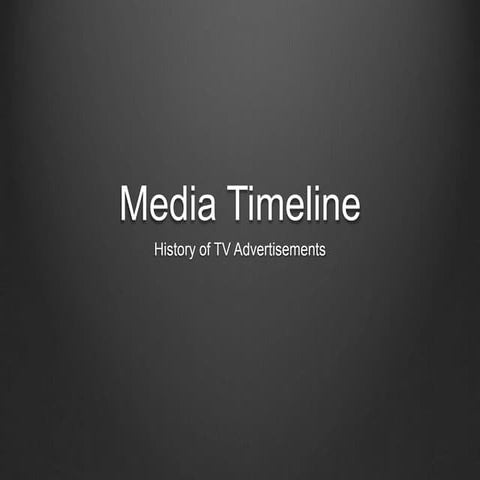 Media timeline history of advertisements | PPT