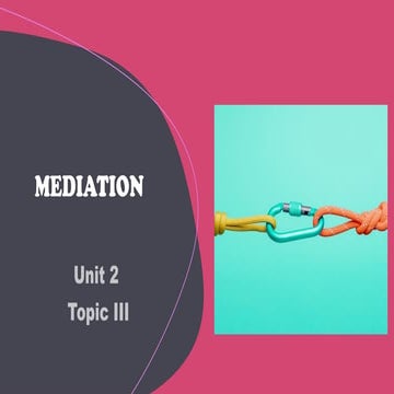 mediation (1).pptx alternate dispute resolution ballb | PPT